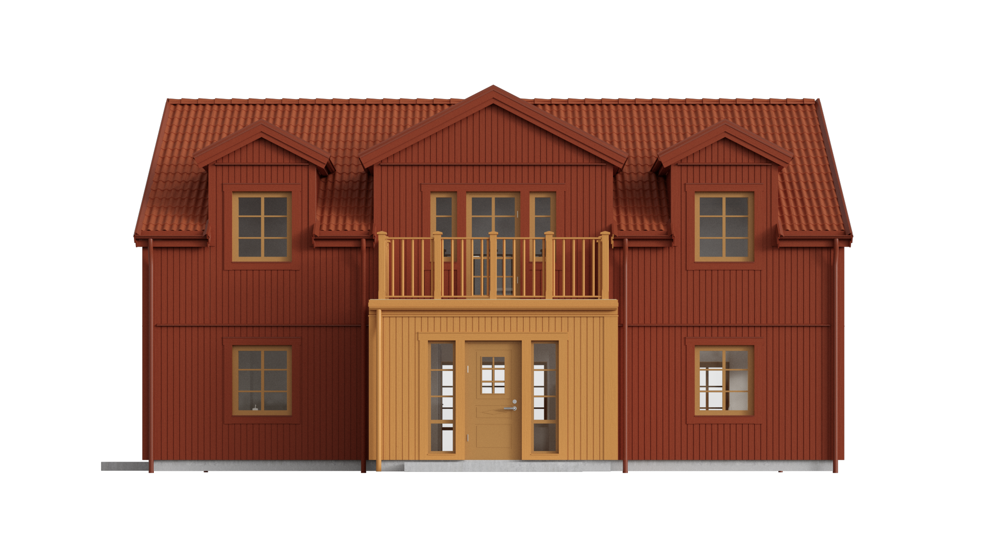 Ett rymligt 2-plans hus med stora dramatiska fönsterpartier. - Myresjöhus