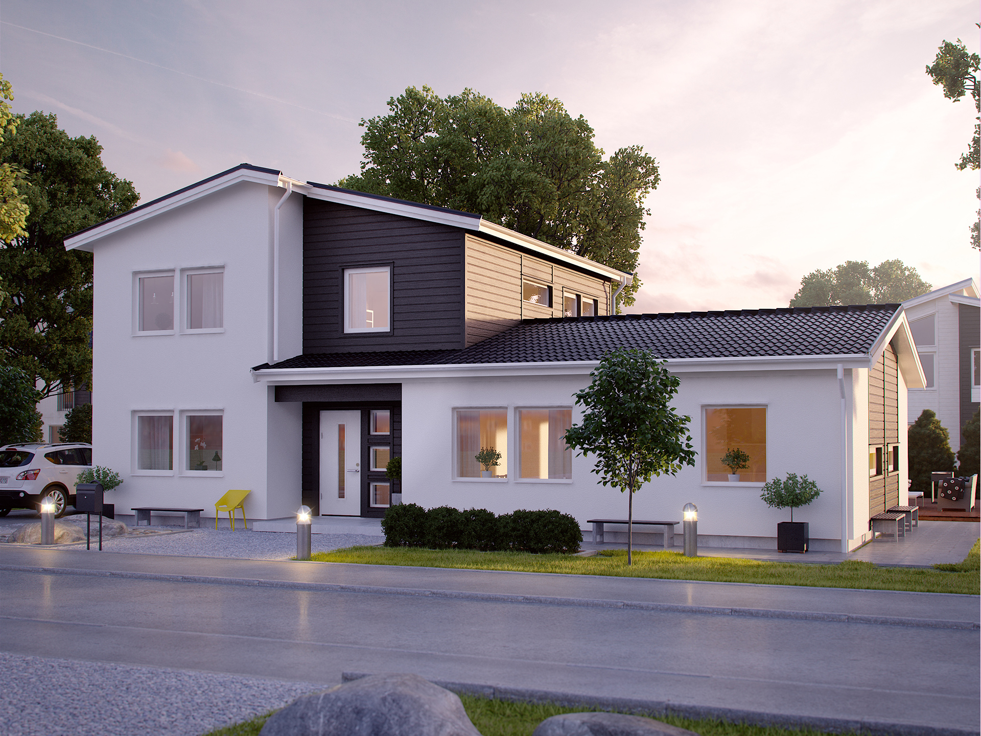 Ett flexibelt hus med sadeltak - Nylund från Myresjöhus