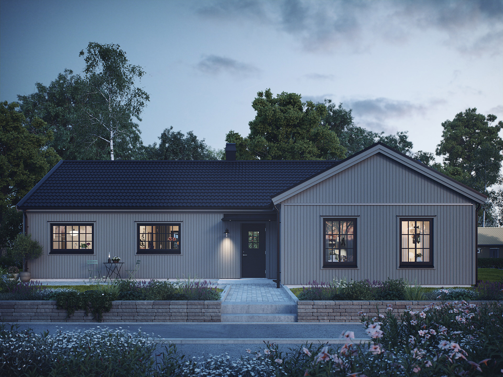 Smart 150 Industriell: ett rymligt 1-planshus från Myresjöhus