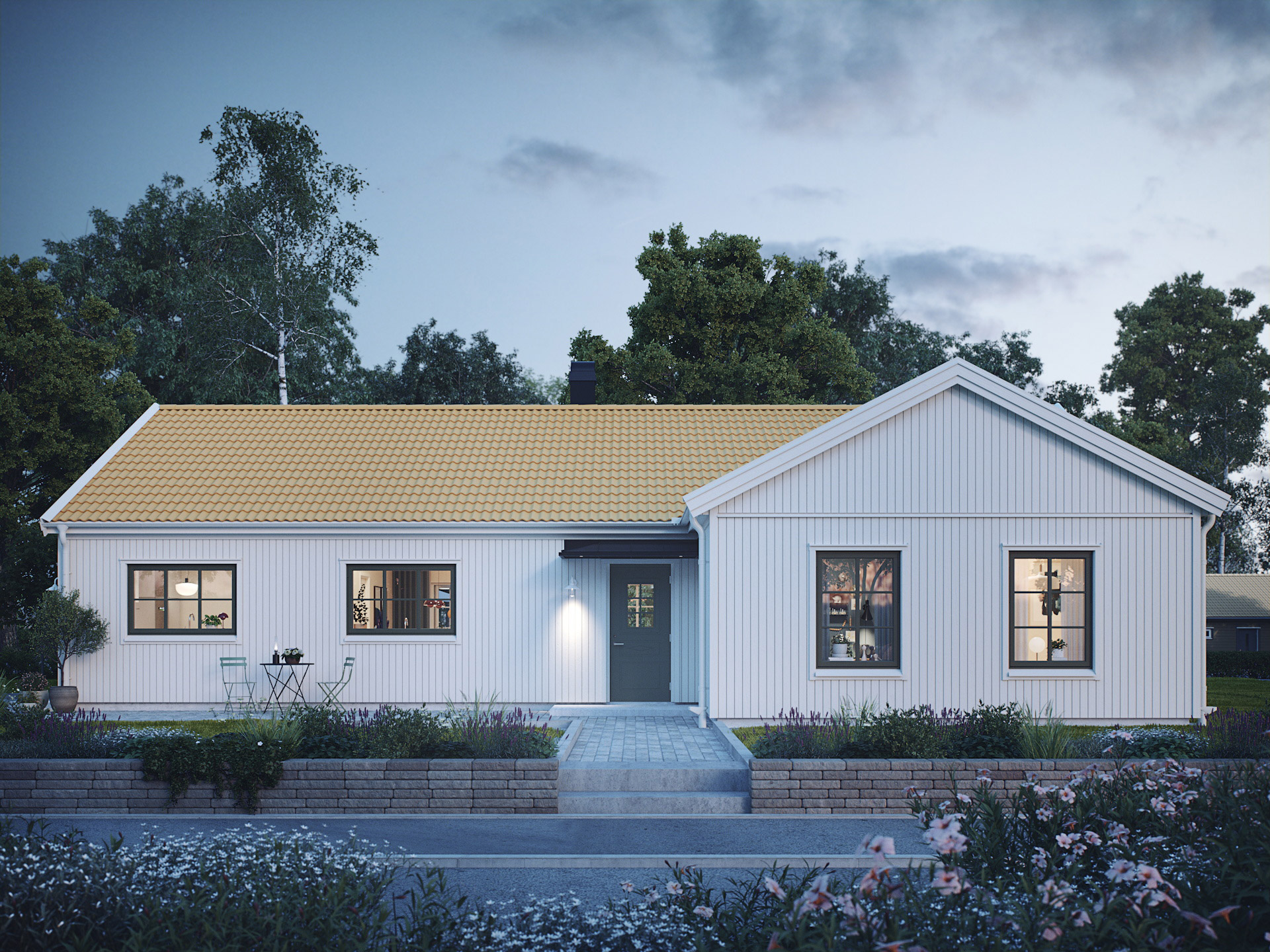 Smart 150 Lantlig: ett rymligt 1-planshus från Myresjöhus